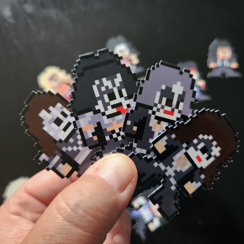 8-bit Pixel Art Stickers Horror Movie Villains Collection Vinyl Sticker ...