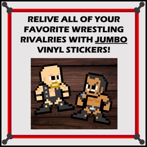 8-bit Pixel Art Stickers Set of Two JUMBO Rival Decals: Austin Vs. Rock ...