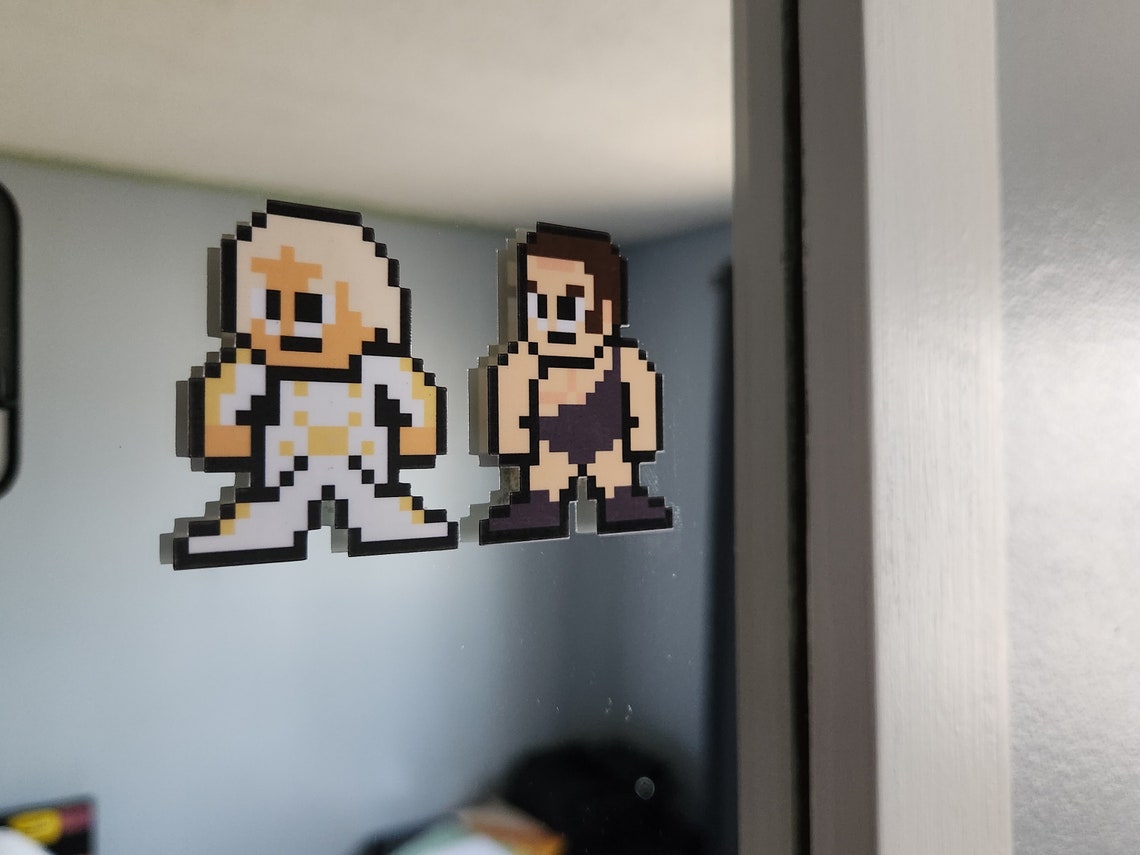 8-bit Pixel Art WWF Too Cool Sticker Set of 3 Individual Stickers ...