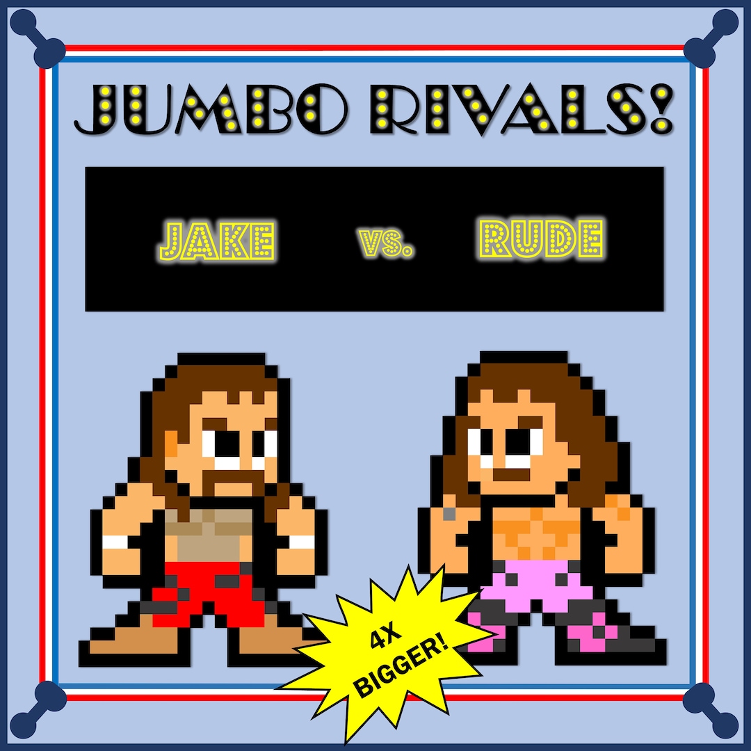 8-bit Pixel Art Stickers - JUMBO RIVALS Set of Two JUMBO Decals: Jake ...