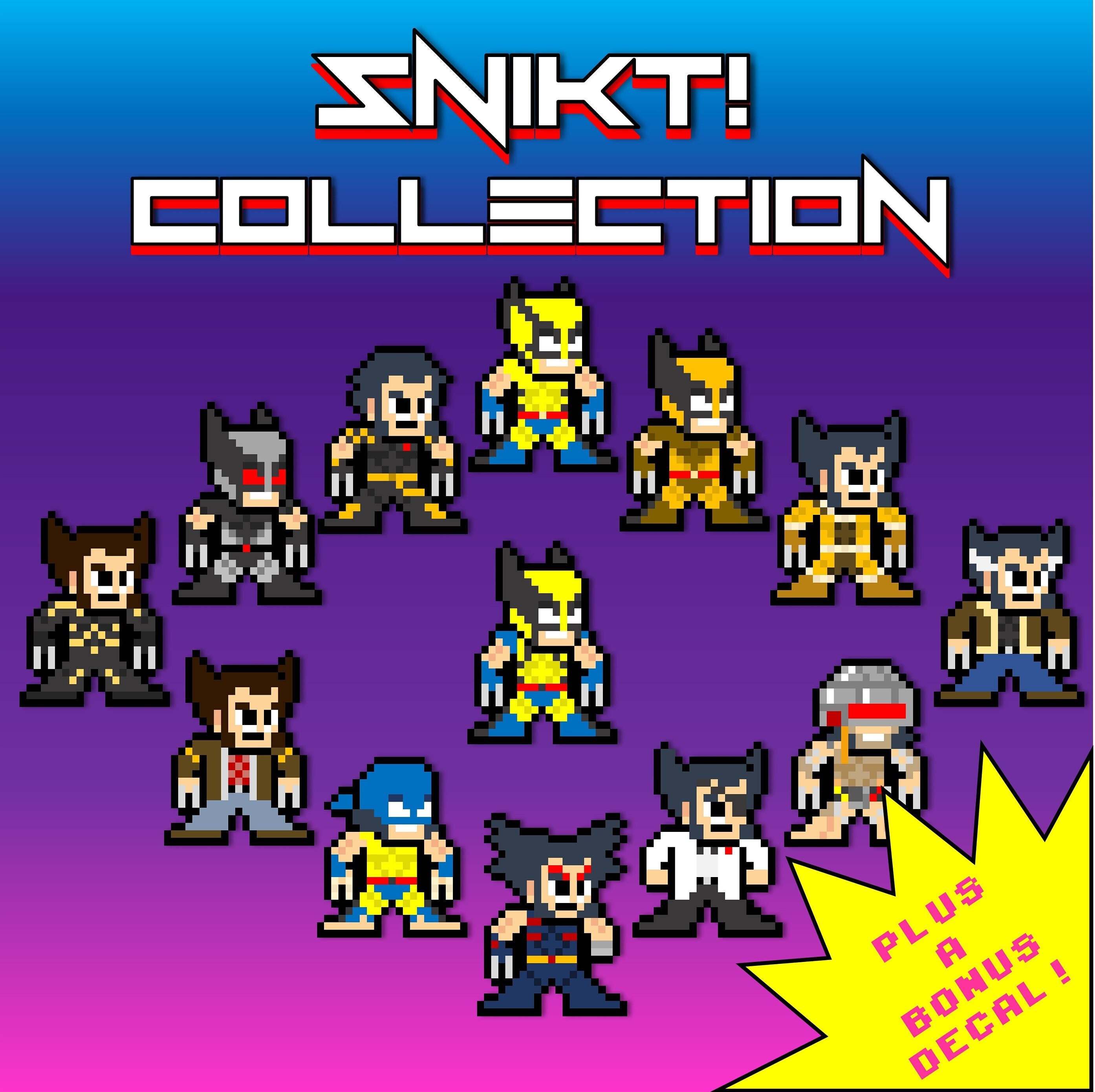 8-bit Pixel Art Stickers SNIKT Collection Vinyl Sticker Set of 13 ...