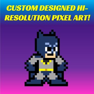 Pixel Art Stickers - Caped Crusader '66 Collection Vinyl Sticker Set of ...