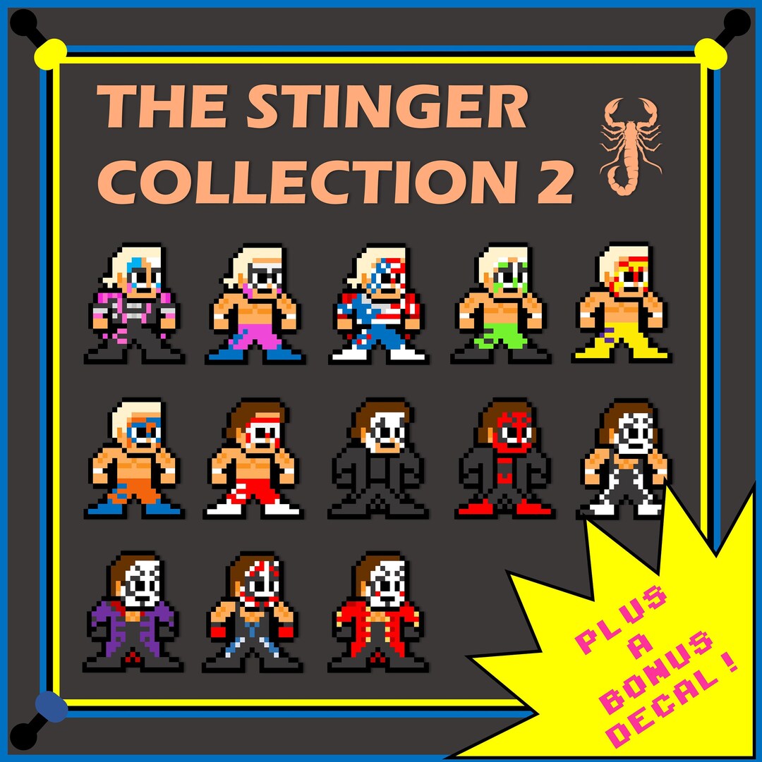 8-bit Sticker Set of 13 Individual Decals: Stinger Collection Vol. 2 ...