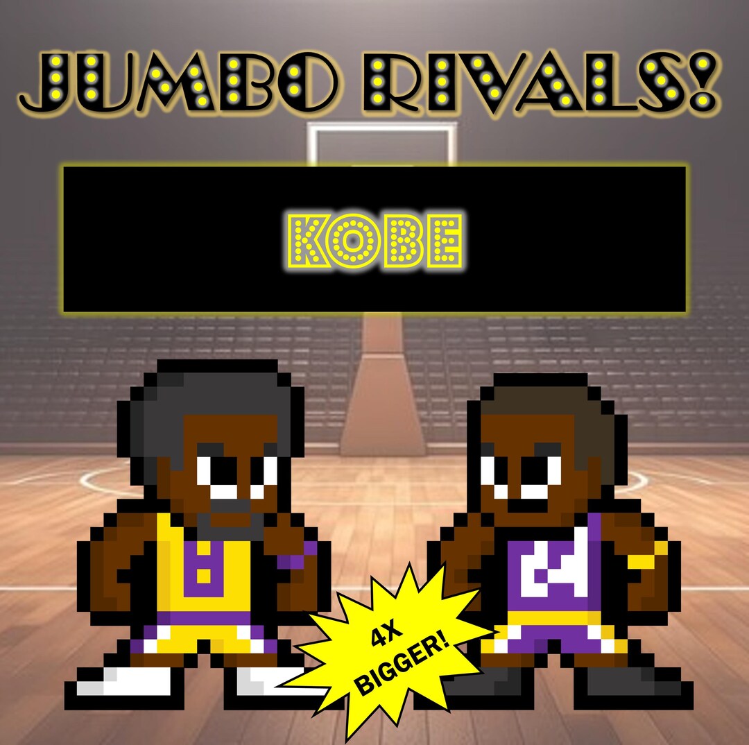 Pixel Art Stickers - JUMBO RIVALS Set of Two JUMBO Decals: Kobe ...