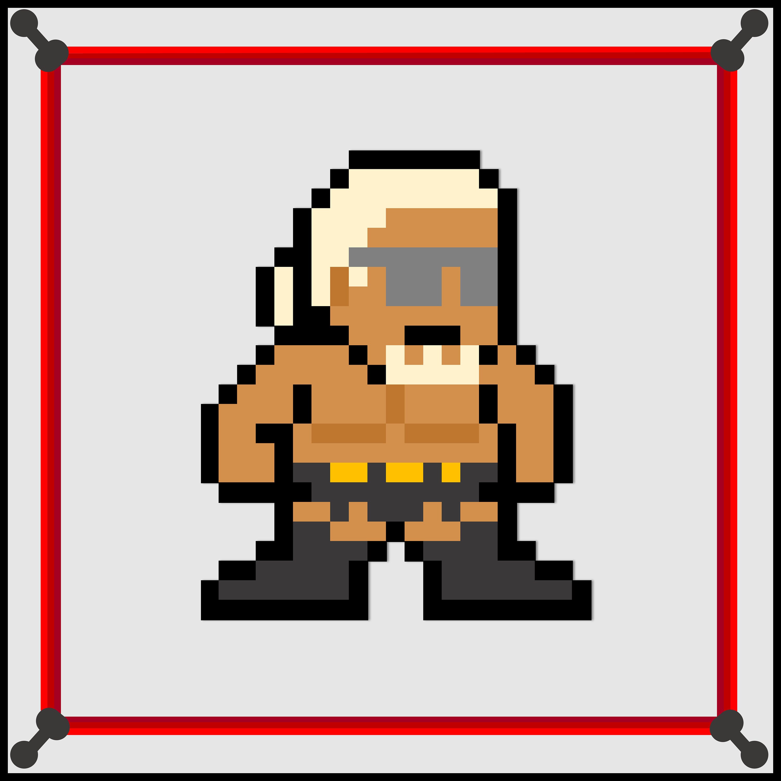 8-bit Pixel Art WWF Too Cool Sticker Set of 3 Individual Stickers ...