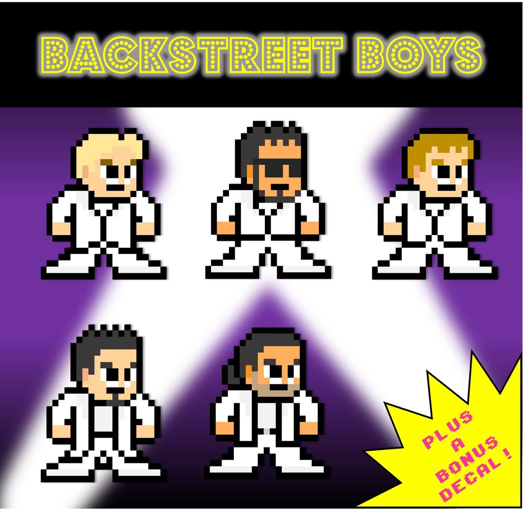 8-bit Pixel Art Backstreet Boys Collection Vinyl Sticker Set of 5 ...