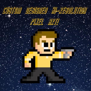 8-bit Retro Sci-fi Stickers: Beam Me up Set of 10 - Etsy