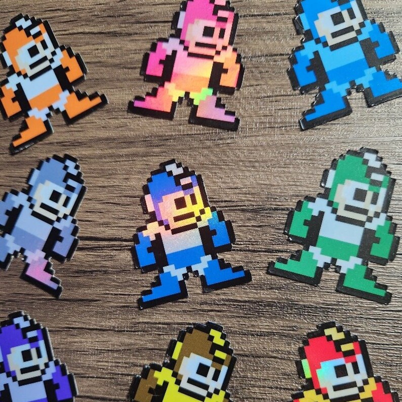 8-bit Glam Rock Sticker Set: Smokin' in the Boys Room Set of 4 Stickers ...