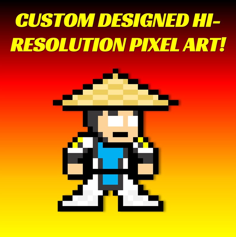 8-bit Pixel Art Mortal Kombat 2 Collection Vinyl Sticker Set of 14 ...