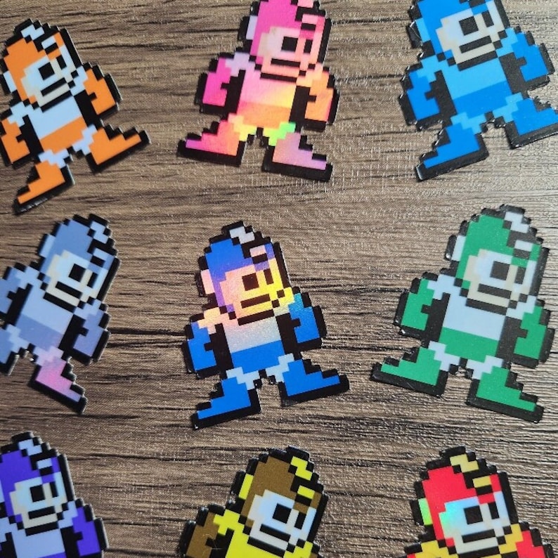 8-bit Comic Sticker Set: Iron Collection Set of 13 Stickers - Custom ...