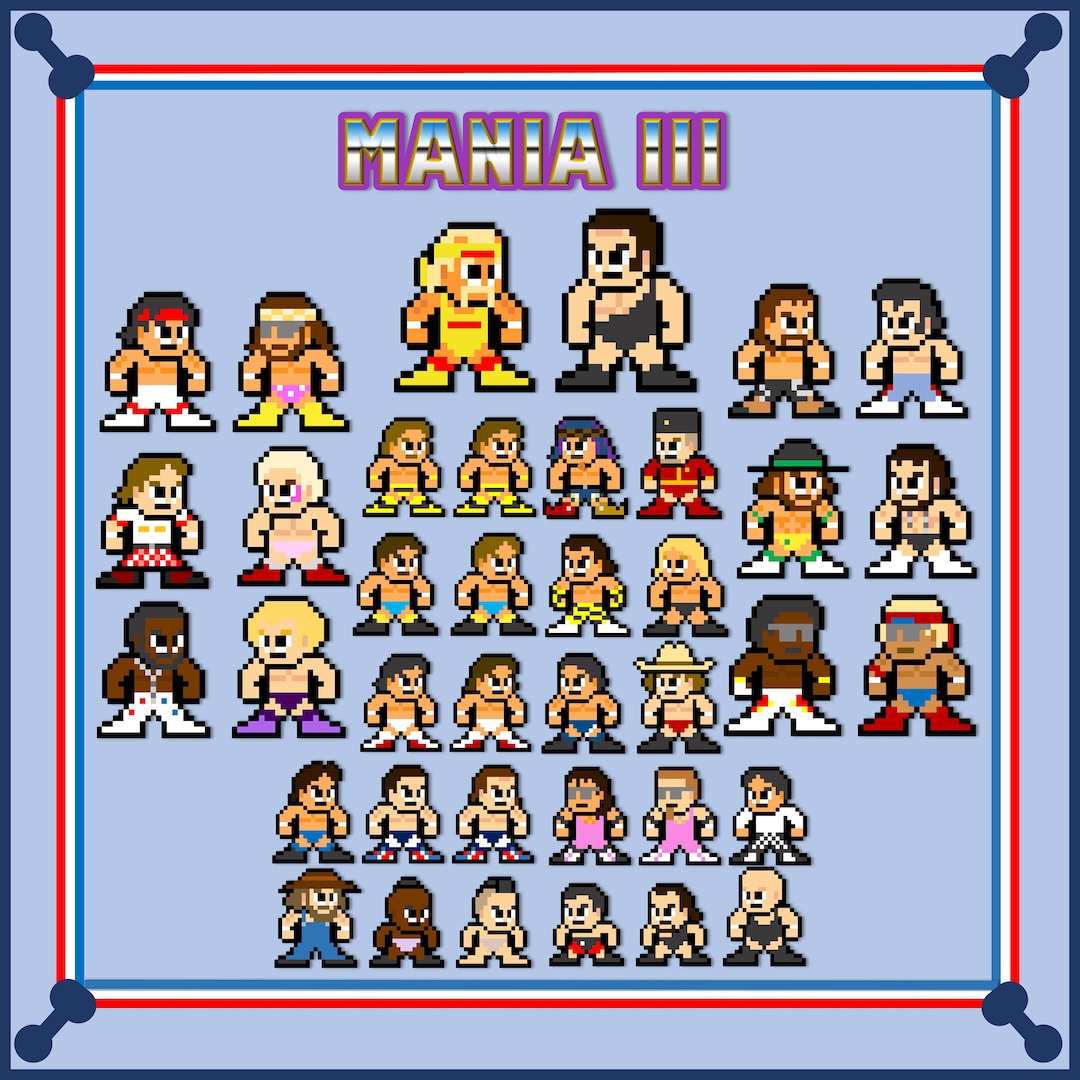 Pixel Art Stickers - the Mania 3 Vinyl Sticker Set of 34 Individual ...