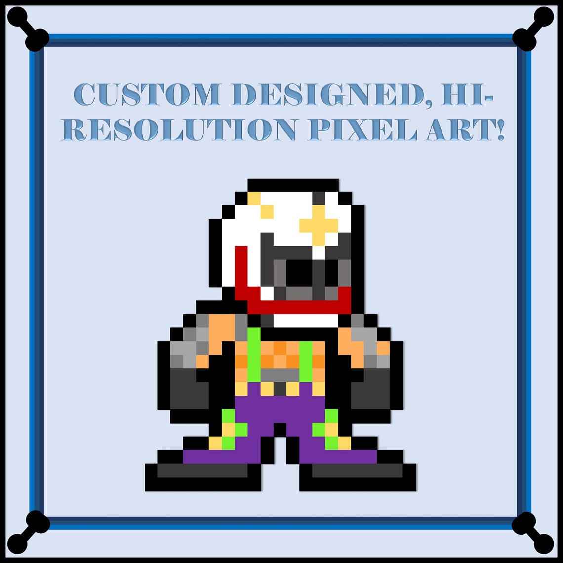 8-bit Pixel Art WWE Rey Mysterio Collection Vinyl Sticker Set of 13 ...