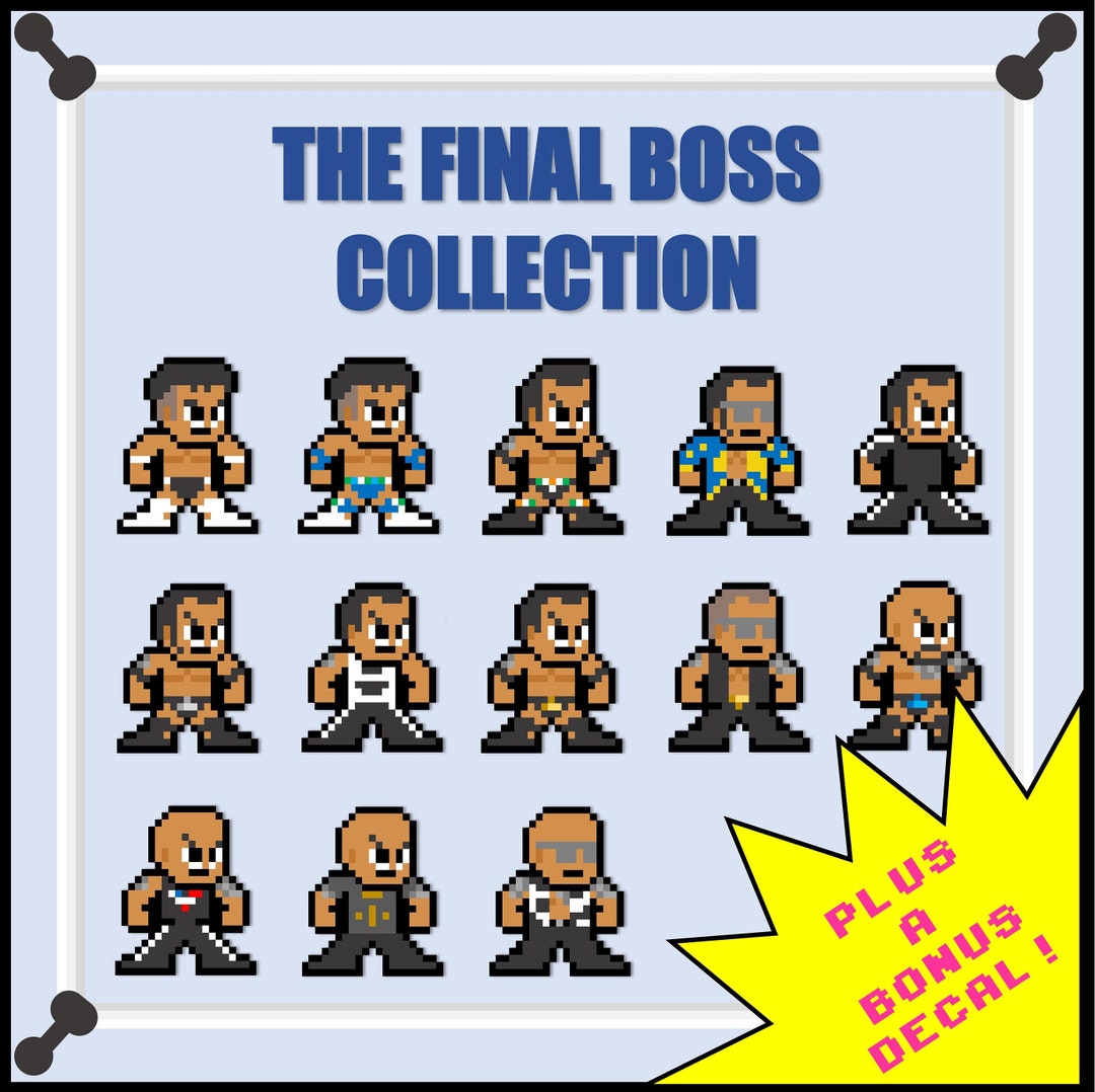 8-bit Pixel Art Stickers the Final Boss Collection Vinyl Sticker Set of ...