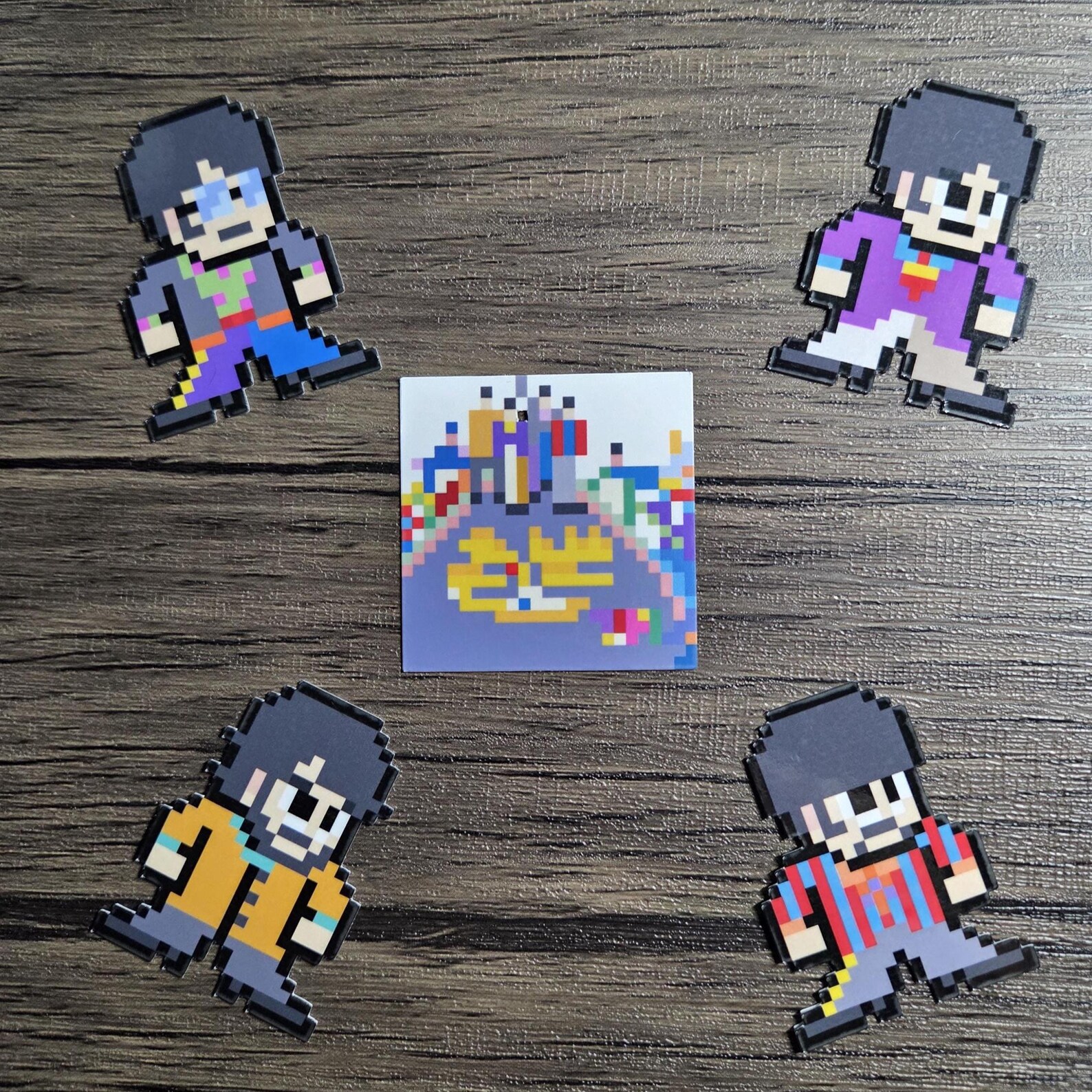 8-bit Retro Rock Band Stickers: God of Thunder Set of 4 - Etsy