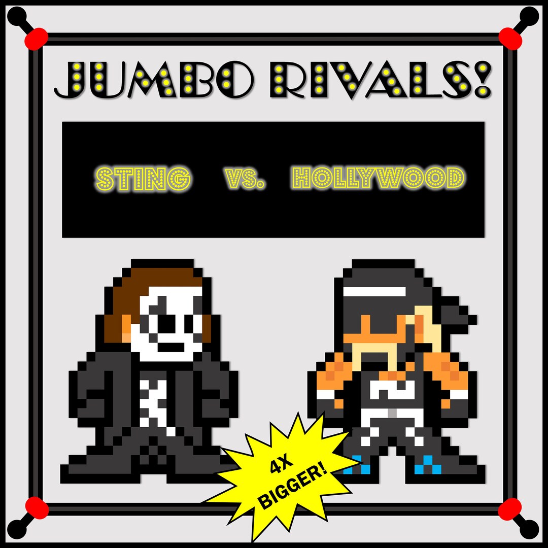 8-bit Retro Wrestling JUMBO Sticker Set of 2: Sting Vs Hollywood - Etsy