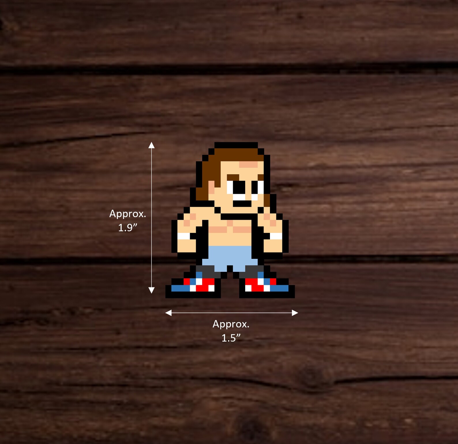 8-bit Pixel Art WWF British Bulldogs Set of 3 Individual Stickers ...