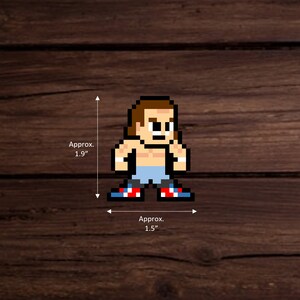 8-bit Pixel Art WWF British Bulldogs Set of 3 Individual Stickers ...