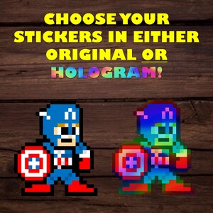 8-bit Pixel Art Stickers Turtles Villains Collection Vinyl Sticker Set ...