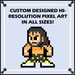 8-bit Pixel Art Set of Two JUMBO Rival Stickers: Cody Rhodes Vs. Seth ...