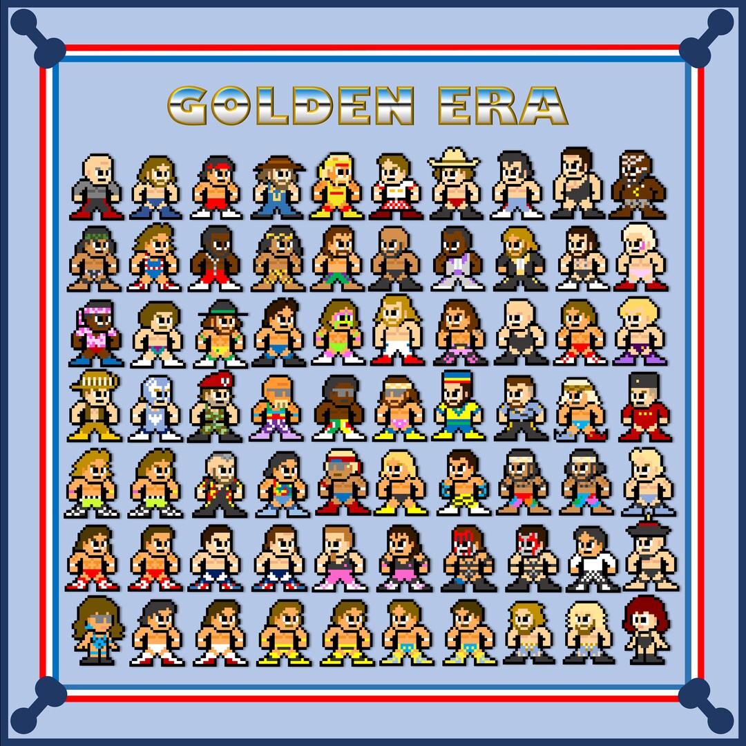 8-bit Pixel Art Stickers the Golden Era Superstars Vinyl Sticker Set of ...