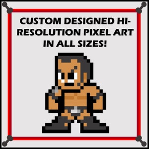 8-bit Pixel Art Stickers Set of Two JUMBO Rival Decals: Austin Vs. Rock ...