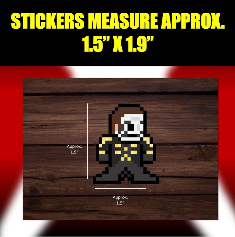 8-bit Retro Rock Band Stickers: Papa Collection Set of 13 - Etsy