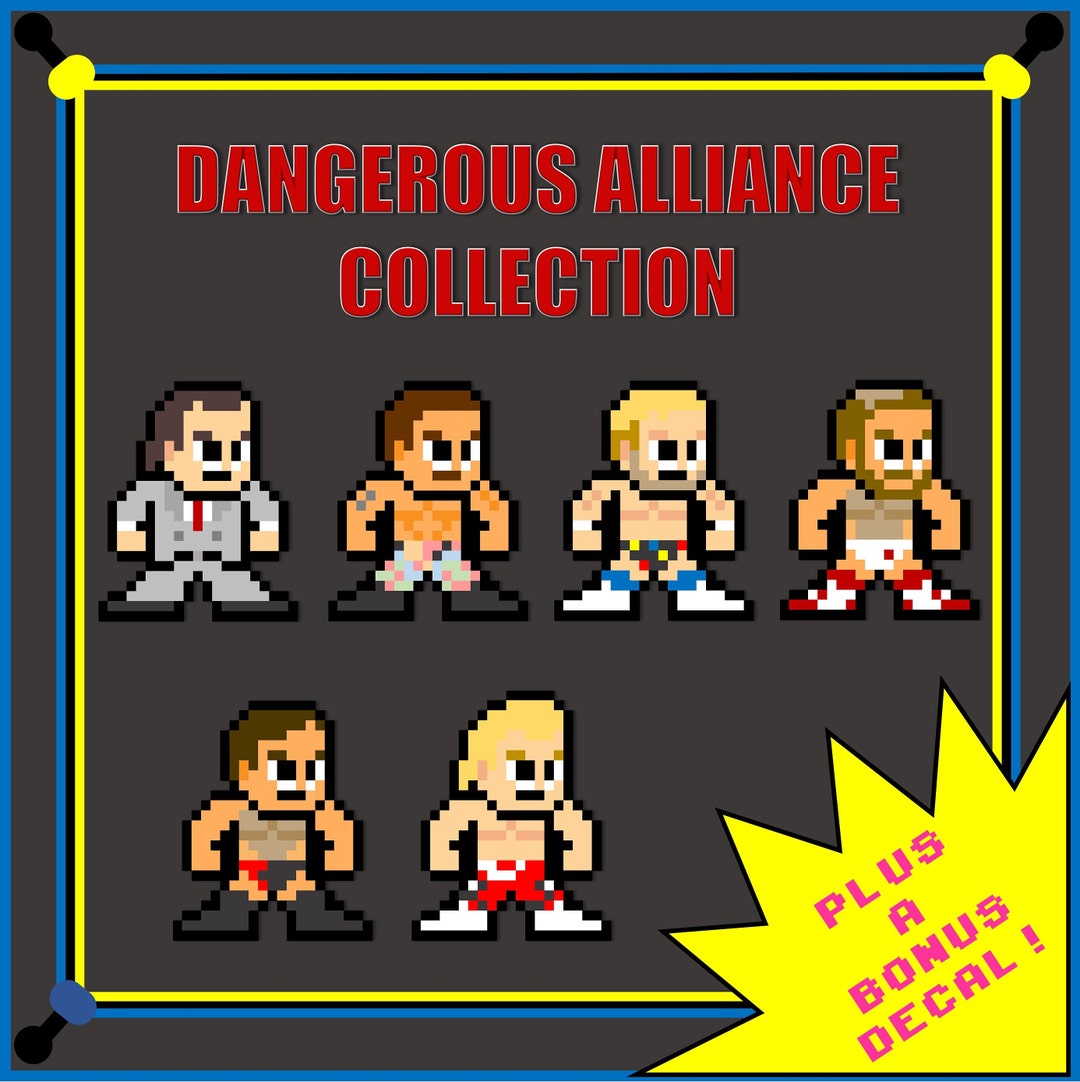 8-bit Sticker Set of 6 Individual Decals: Dangerous Alliance - Custom ...