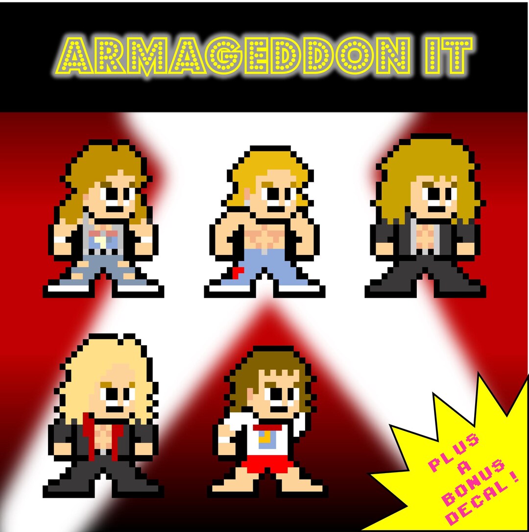 Pixel Art Stickers - Armageddon It Collection Vinyl Sticker Set of 5 ...