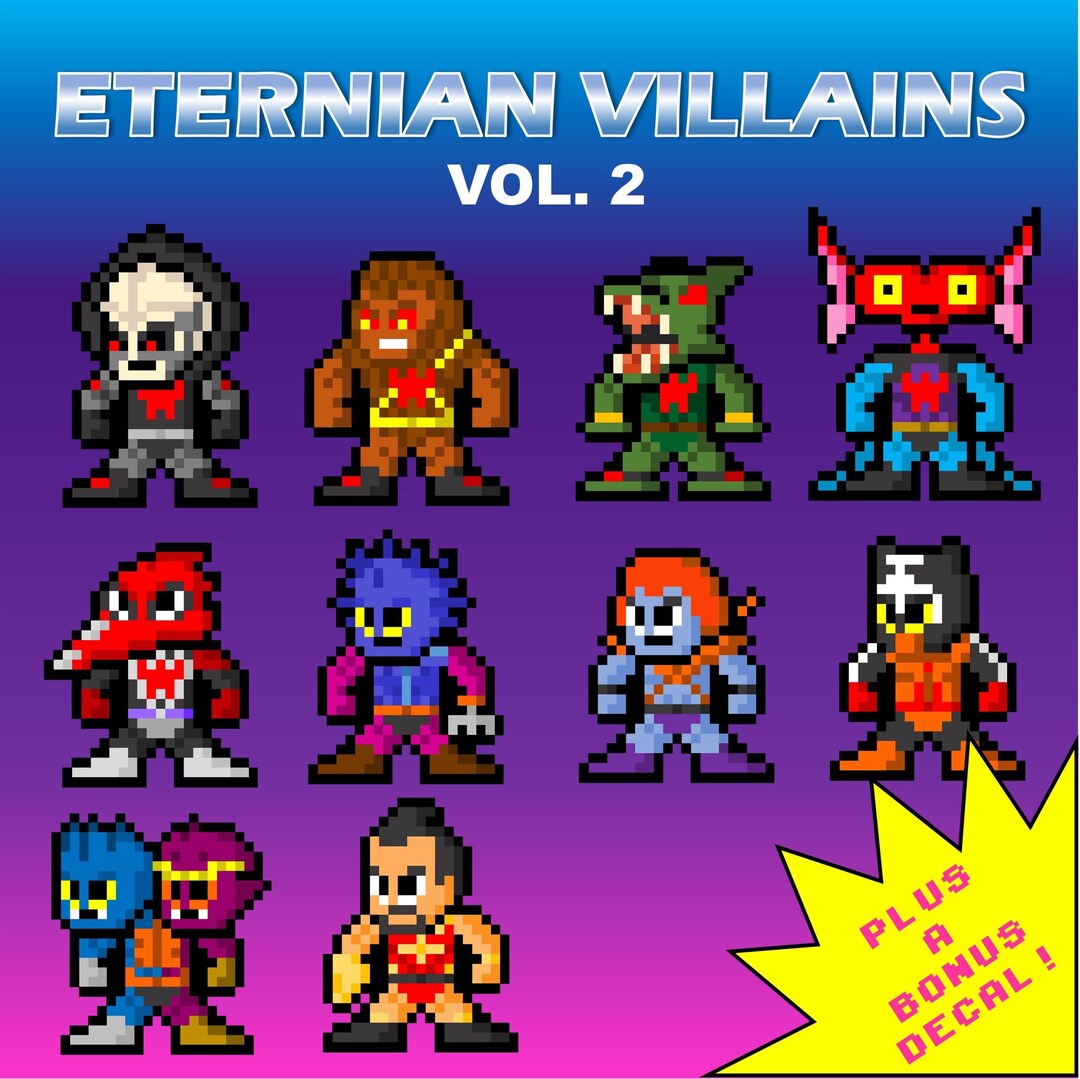 8-bit Retro Cartoon Stickers: Eternian Villains Vol. 2 Set of 10 - Etsy