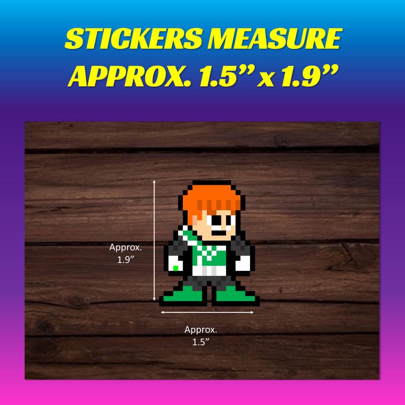 8-bit Retro Comic Stickers: Lantern Collection Set of 13 - Etsy