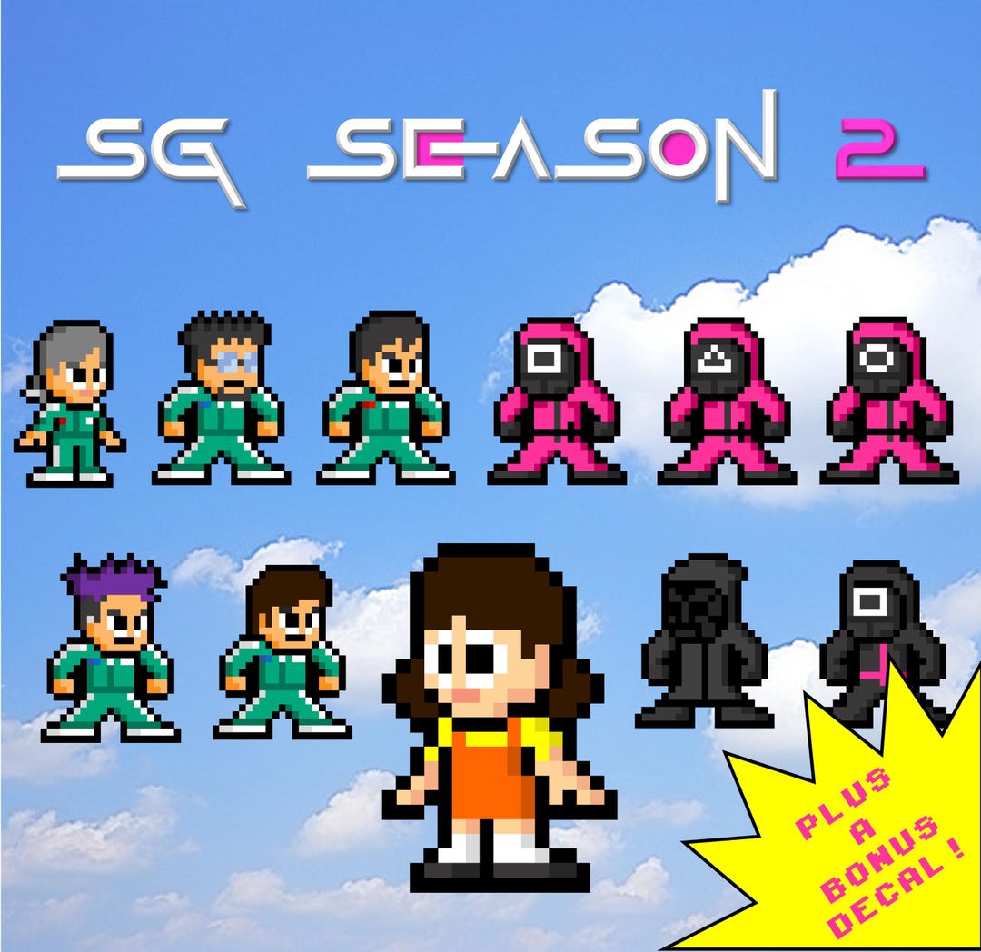 8-bit TV Sticker Set: SG Season 2 Set of 11 Stickers - Custom Pixel Art ...
