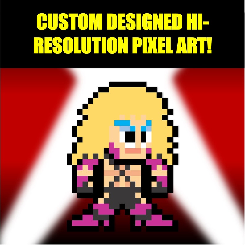 8-bit Sticker Set of 5 Individual Decals: I Wanna Rock - Custom Pixel ...