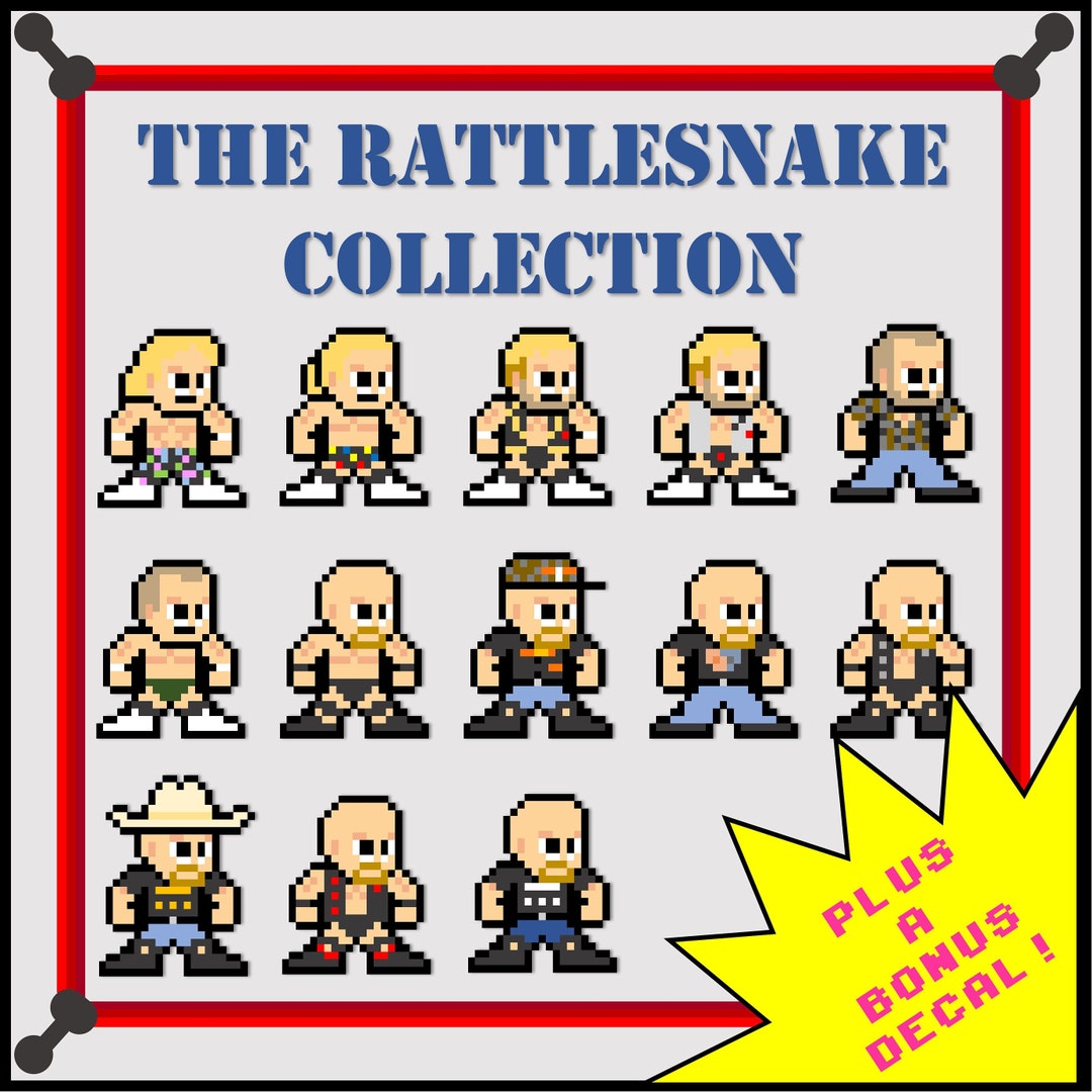 Pixel Art Stickers - the Rattlesnake Collection Vinyl Sticker Set of 13 ...