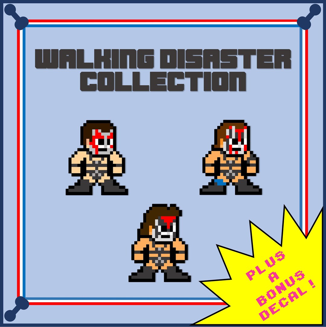 Pixel Art Stickers - the Walking Disaster Collection Sticker Set of 3 ...