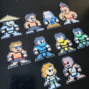 8-bit Pixel Art Stickers SF2 Collection Vinyl Sticker Set of 12 ...