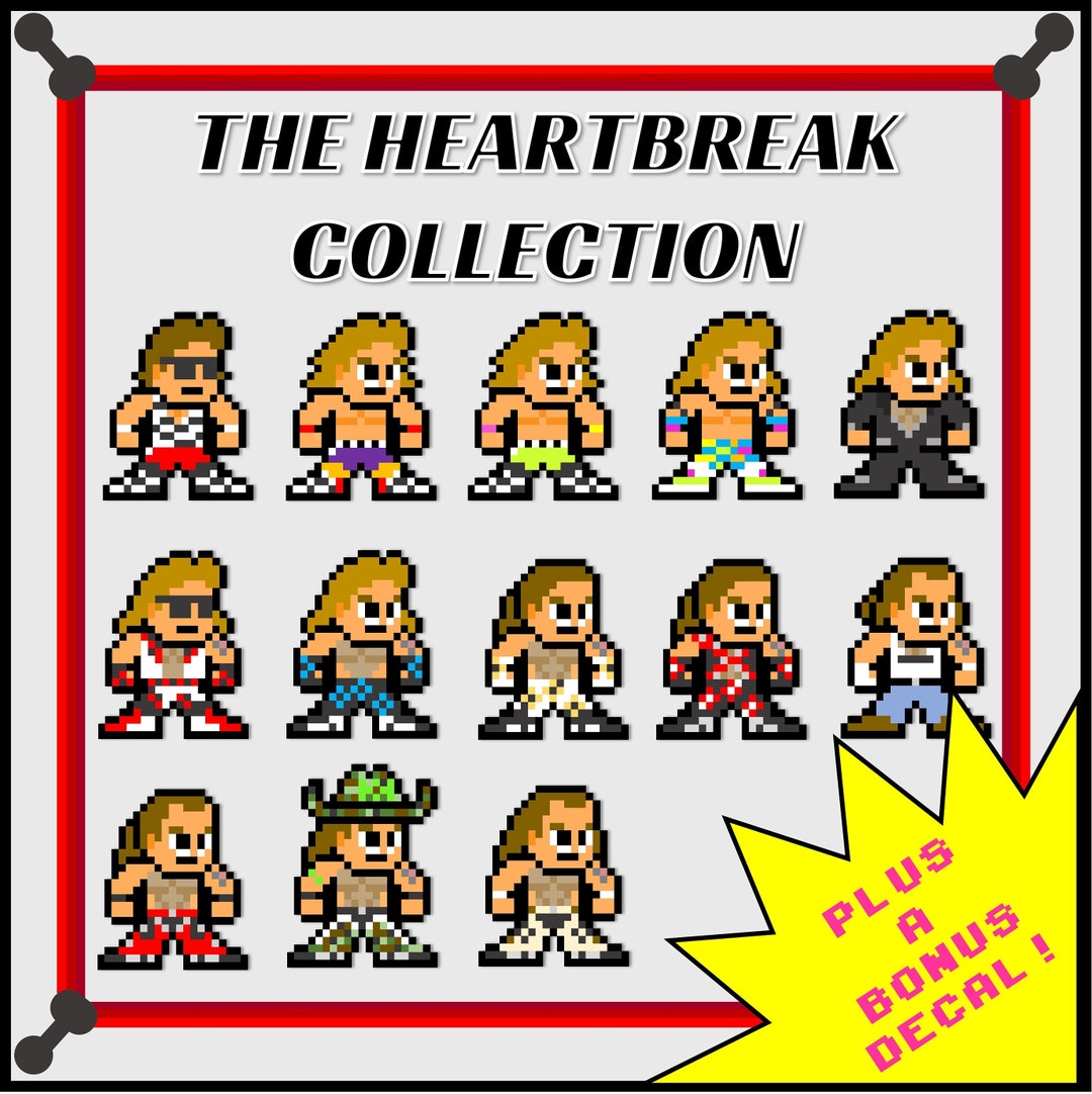8-bit Pixel Art Stickers the Heartbreak Collection Vinyl Sticker Set of ...