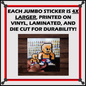 8-bit Pixel Art Stickers Set of Two JUMBO Rival Decals: Austin Vs. Rock ...
