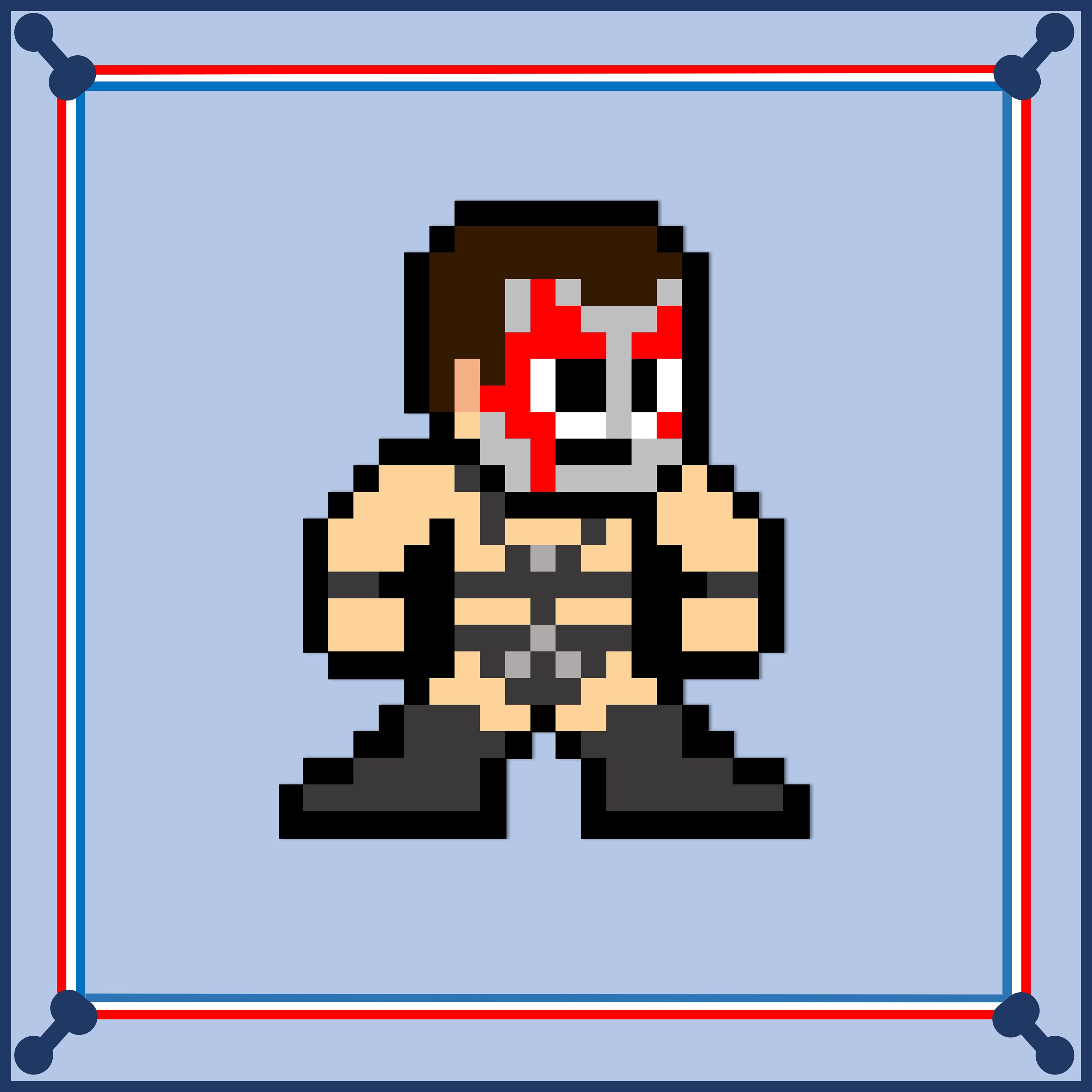 8-bit Pixel Art WWF Demolition Sticker Set of 3 Individual Stickers Ax ...