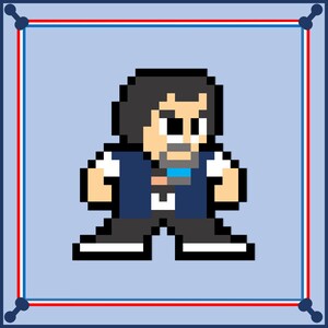 8-bit Pixel Art WWF British Bulldogs Set of 3 Individual Stickers ...