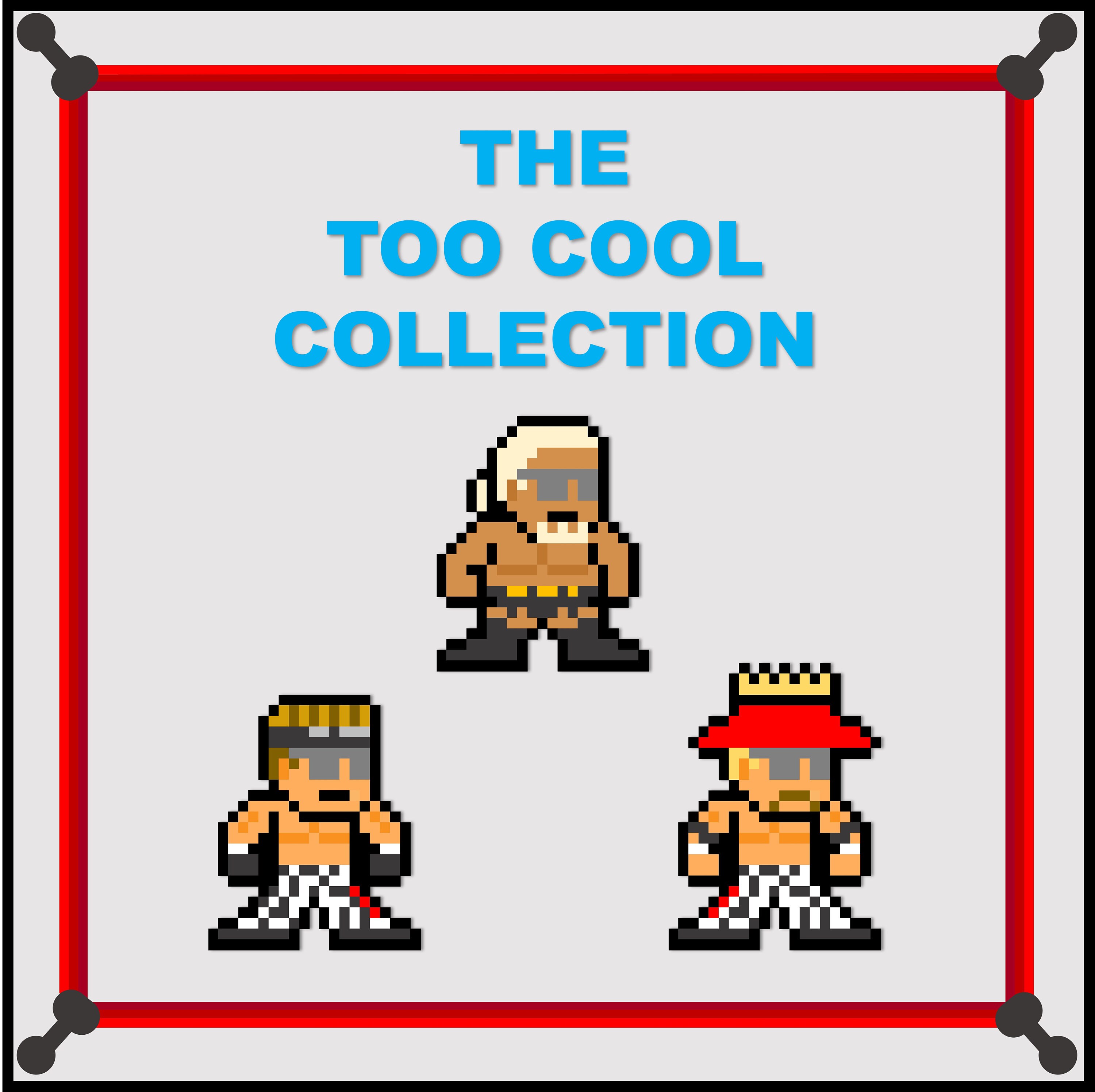 8-bit Pixel Art WWF Too Cool Sticker Set of 3 Individual Stickers Rikishi Scotty Tool Hotty ...