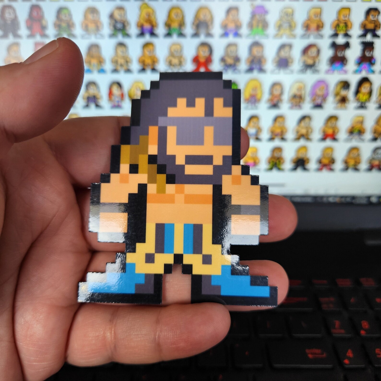 8-bit Pixel Art Sticker JUMBO RIVALS Set of Two JUMBO Decals: Cody Vs ...