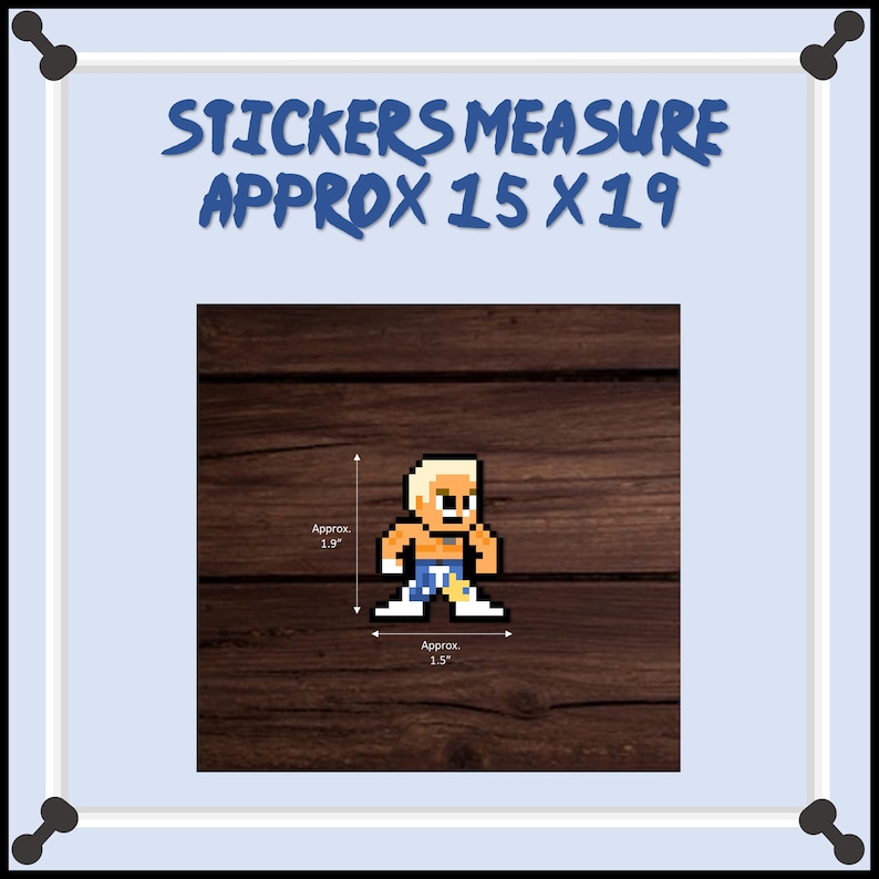 8-bit Retro Wrestling Stickers: Nightmare Collection Set of 13 - Etsy