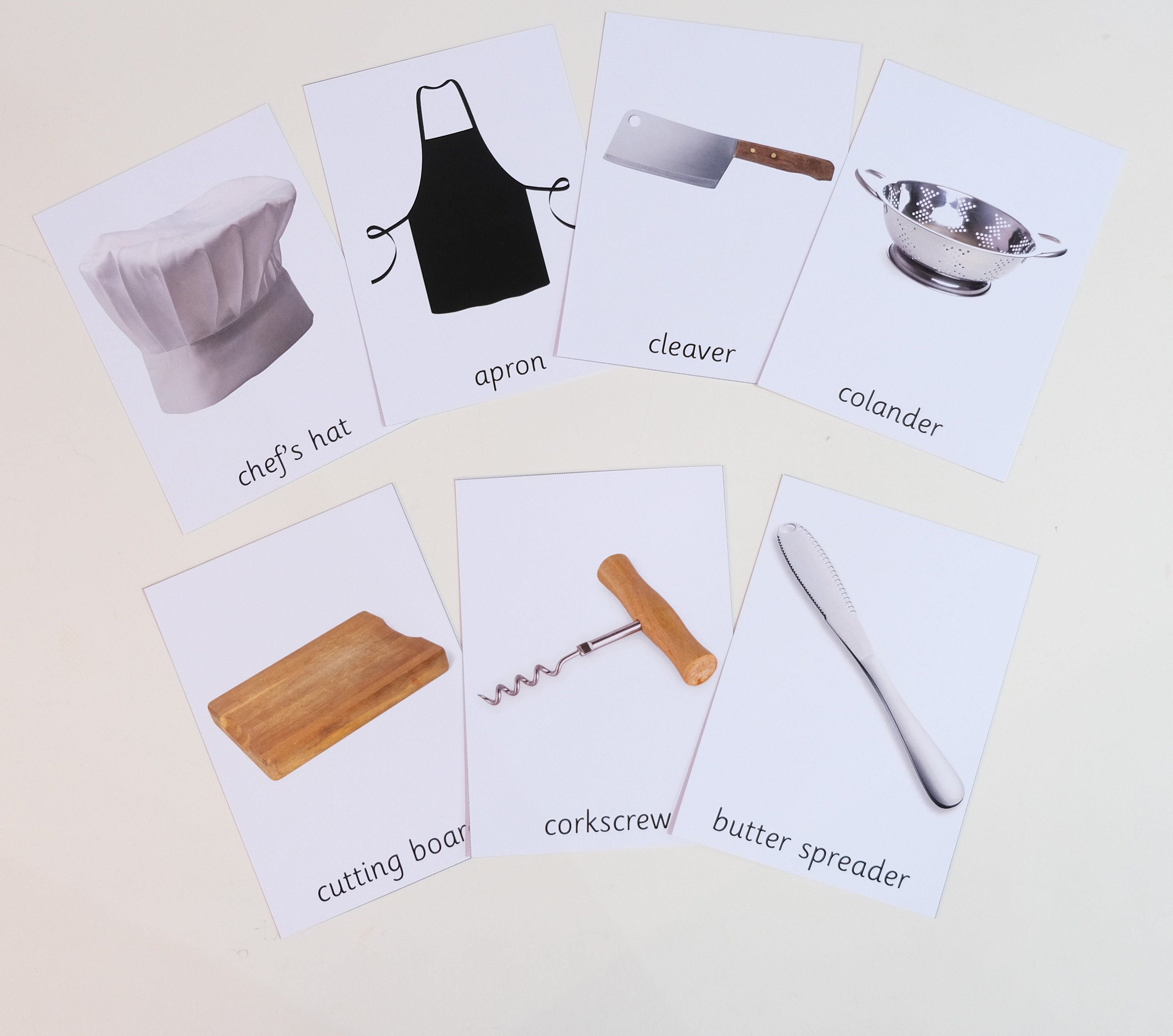 In the Kitchen Flashcards • Montessori Flashcards • Vocabulary ...