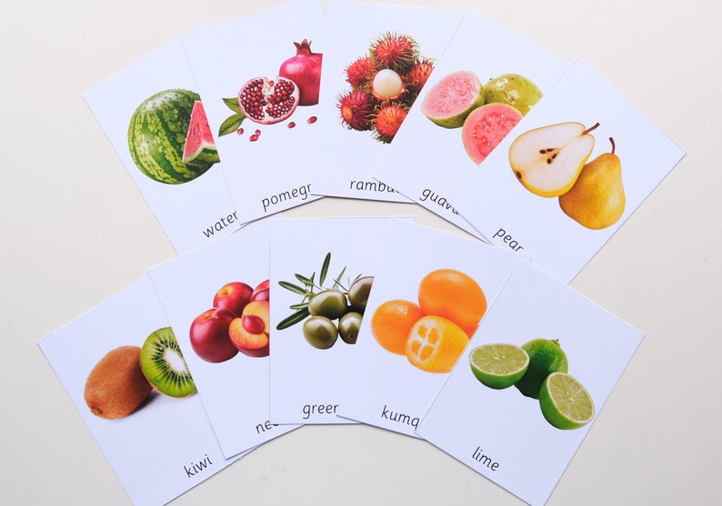 Fruit Flashcards • Montessori Flashcards (real Pictures) • Vocabulary ...