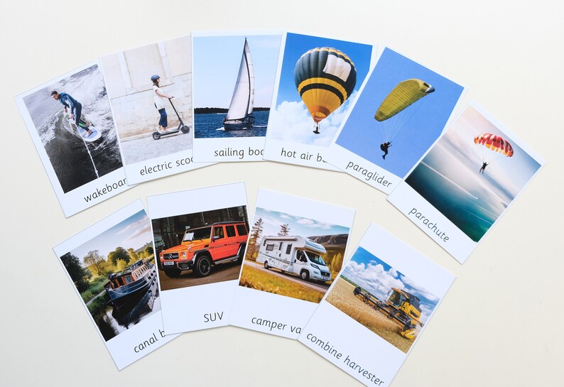 Transport Flashcards • Montessori Flashcards • Vocabulary ...