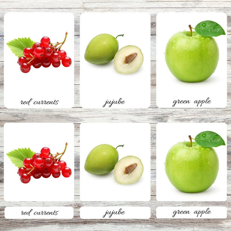 Fruit Flashcards • Montessori Flashcards (real Pictures) • Vocabulary ...