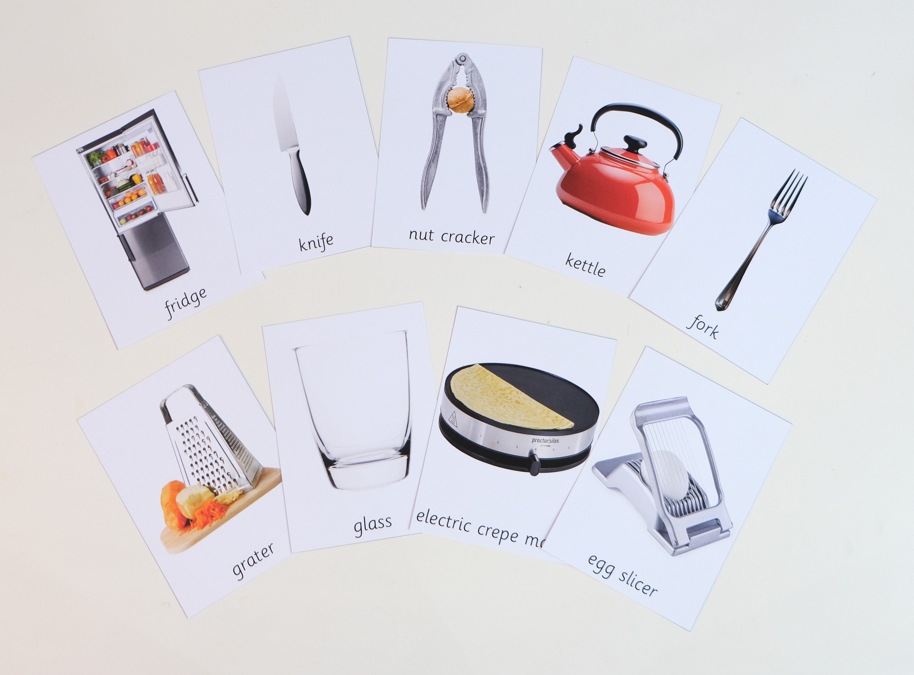 In the Kitchen Flashcards • Montessori Flashcards • Vocabulary ...