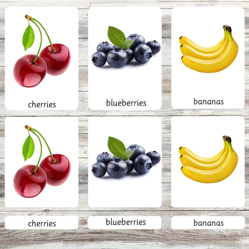 Fruit Flashcards • Montessori Flashcards (real Pictures) • Vocabulary ...