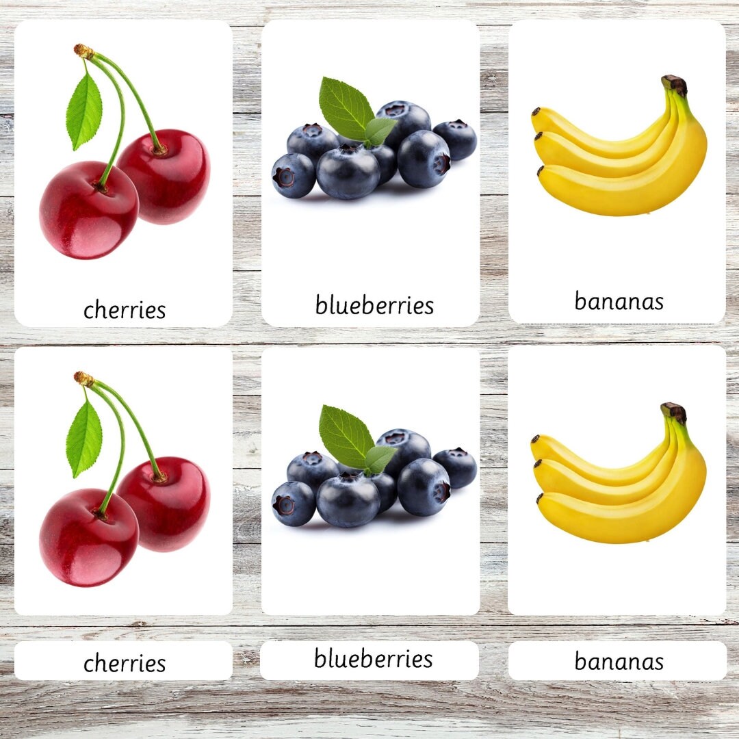 Fruit Flashcards • Montessori Flashcards (real Pictures) • Vocabulary ...