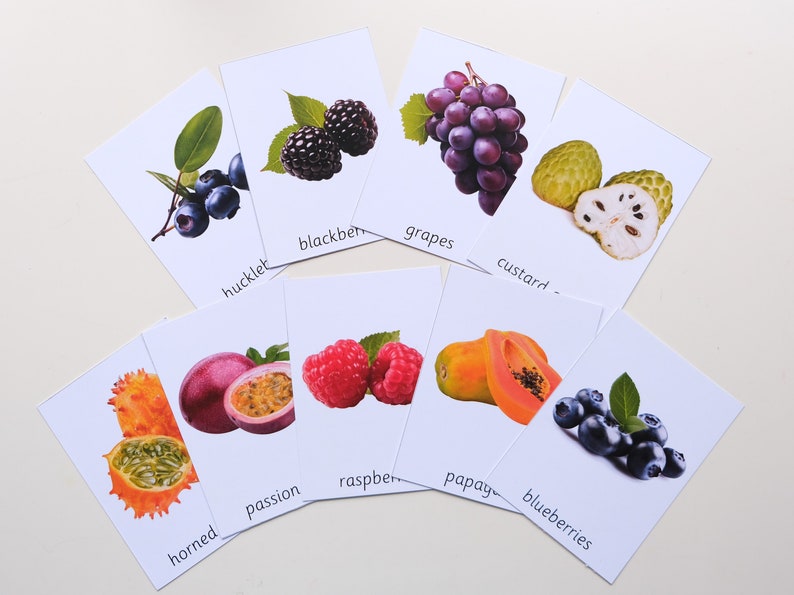 Fruit Flashcards • Montessori Flashcards (real Pictures) • Vocabulary ...